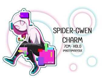 Gwen Stacy Spider-man Across the Spider-verse Holographic Keychain ...