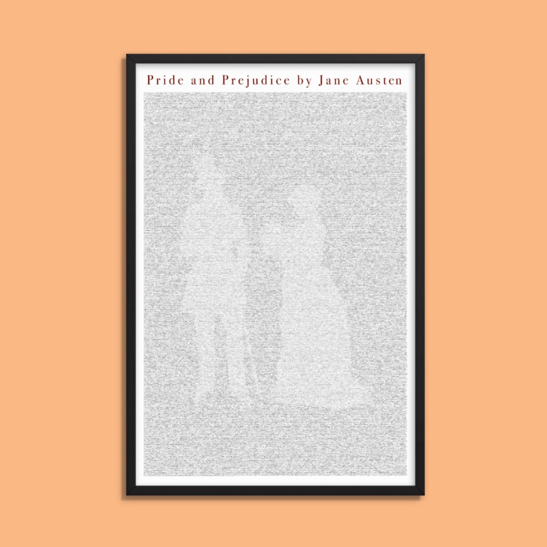 Pride and Prejudice by Jane Austen - Book on a Poster - Etsy