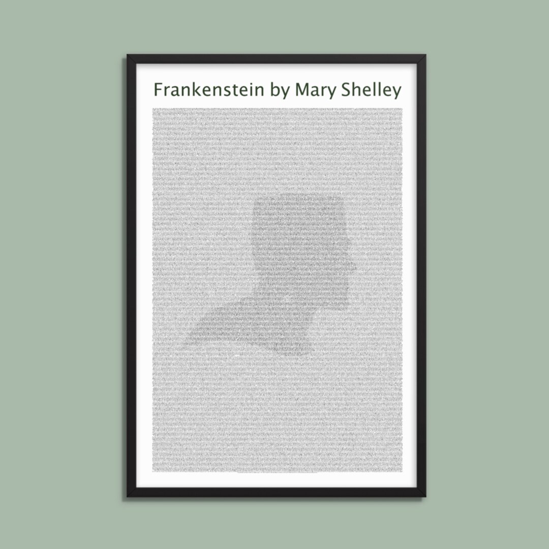 Frankenstein by Mary Shelley - Book on a Poster - Etsy