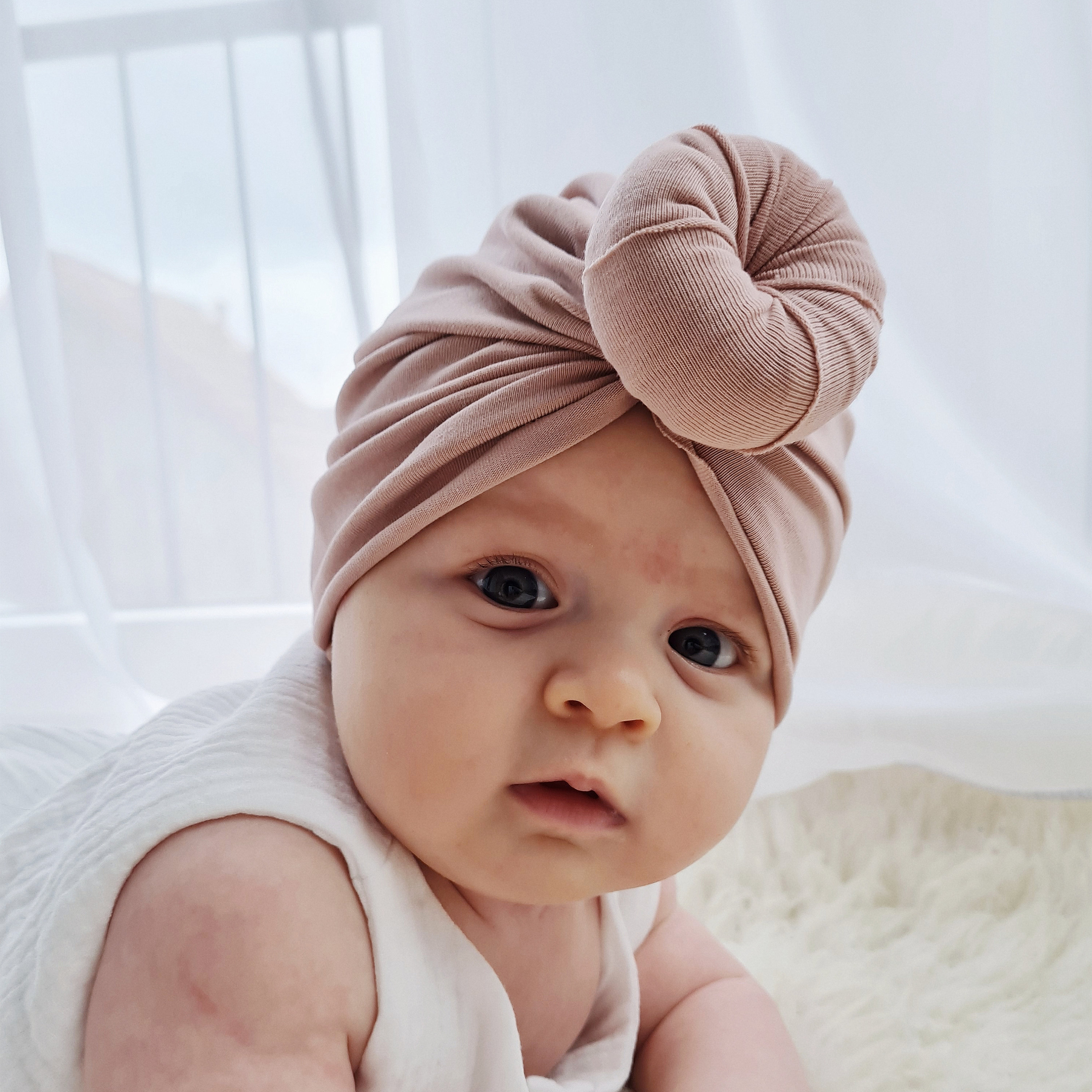 Kids Turban in Dusky Pink Color, Newborn Girl Coming Home Outfit ...