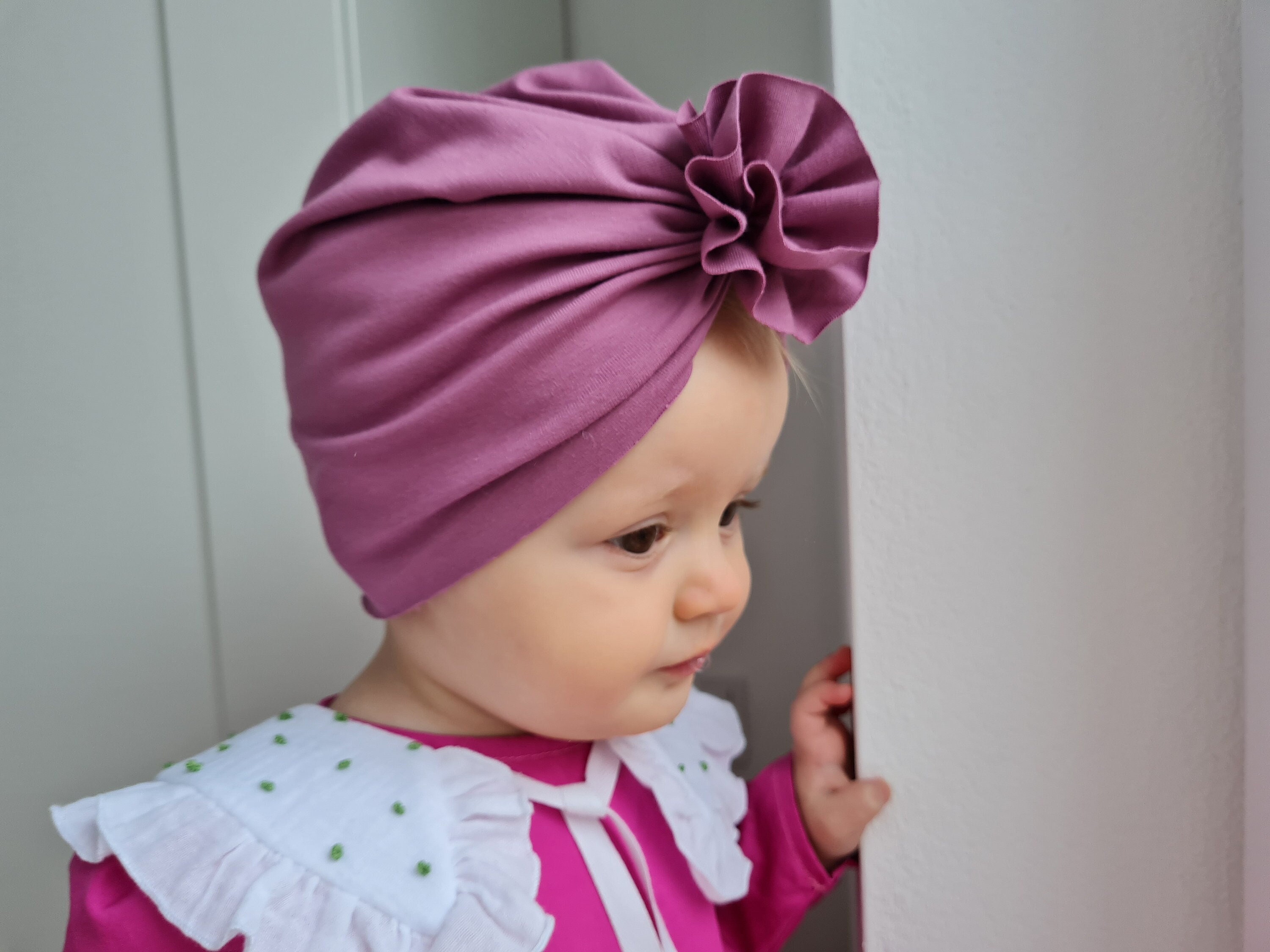 Baby Ruffle Turban for Newborn Photo Shoots Spring Baby Girl - Etsy