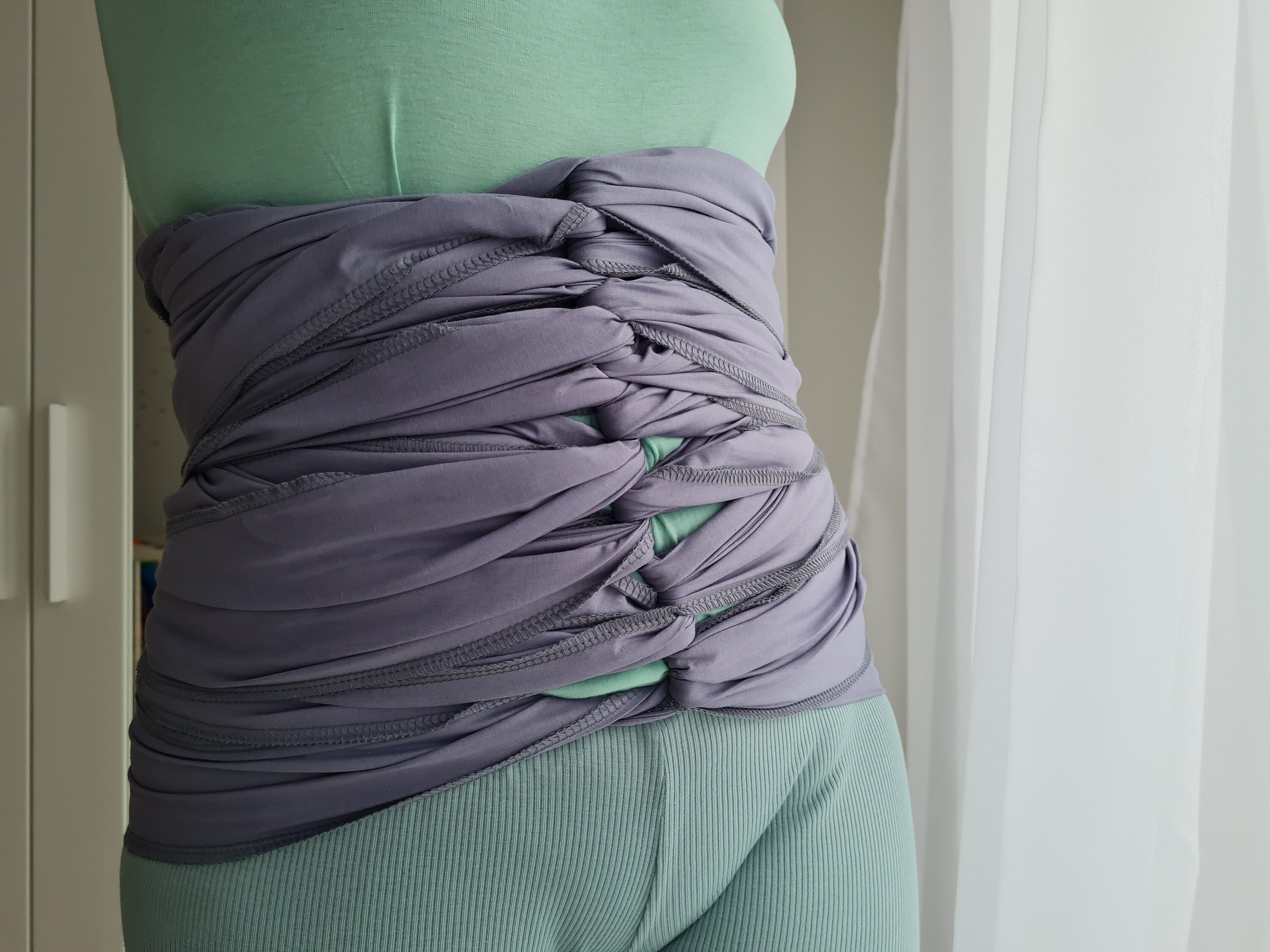 Premium Cotton Bengkung Belly Bind With Surged Edge, Organic Maternity ...