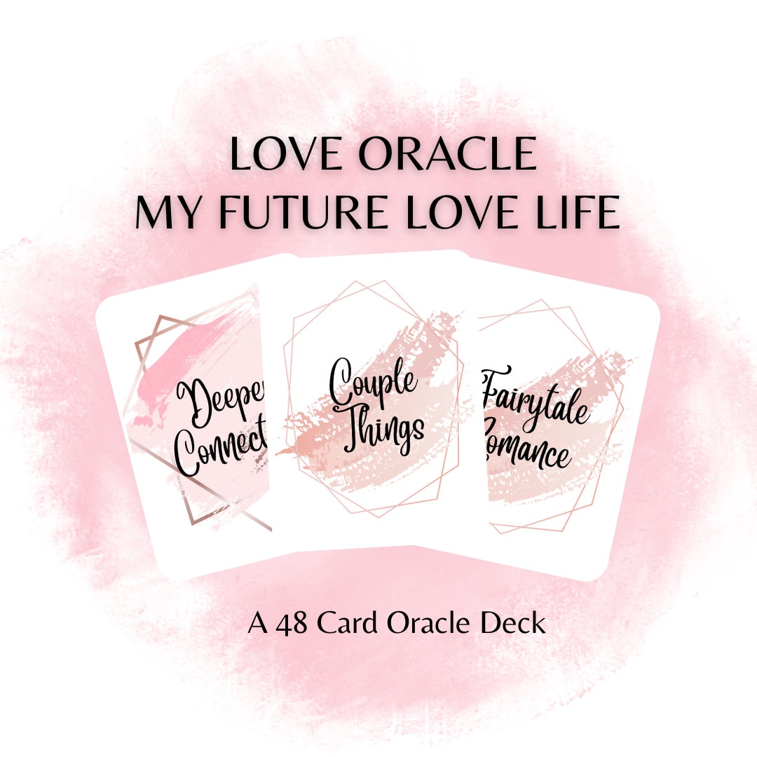 Love Oracle Cards - Love Life Oracle Deck - Pink Oracle Card - Love ...