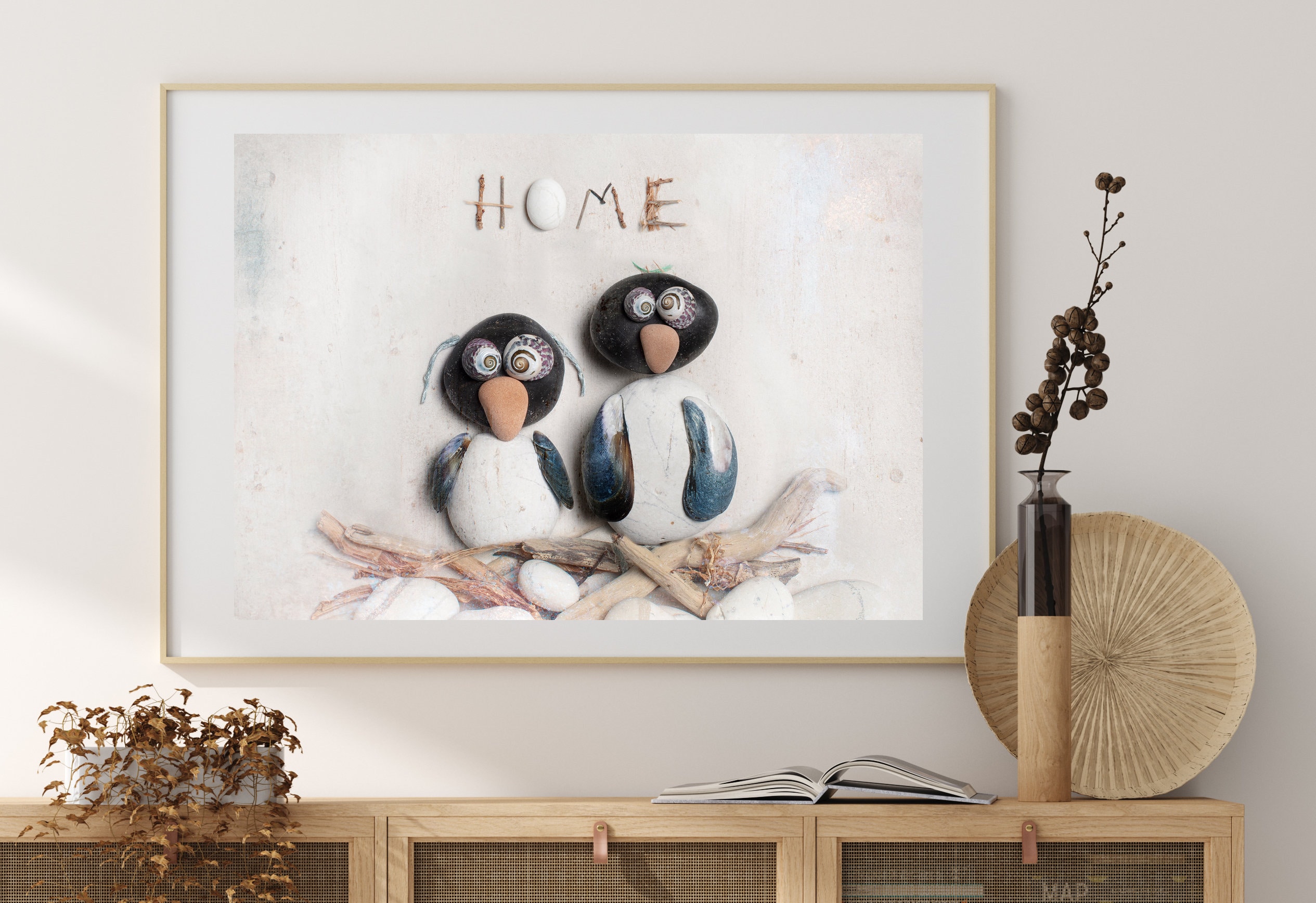 Penguin Photo Print Pebble Penguin Unframed Penguin Pebble | Etsy