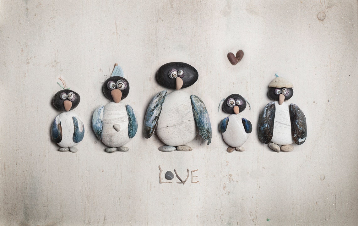 Penguin Photo Print Penguin Pebble Art Penguin Photography | Etsy UK