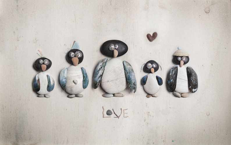 Penguin Photo Print Penguin Pebble Art Penguin Photography - Etsy