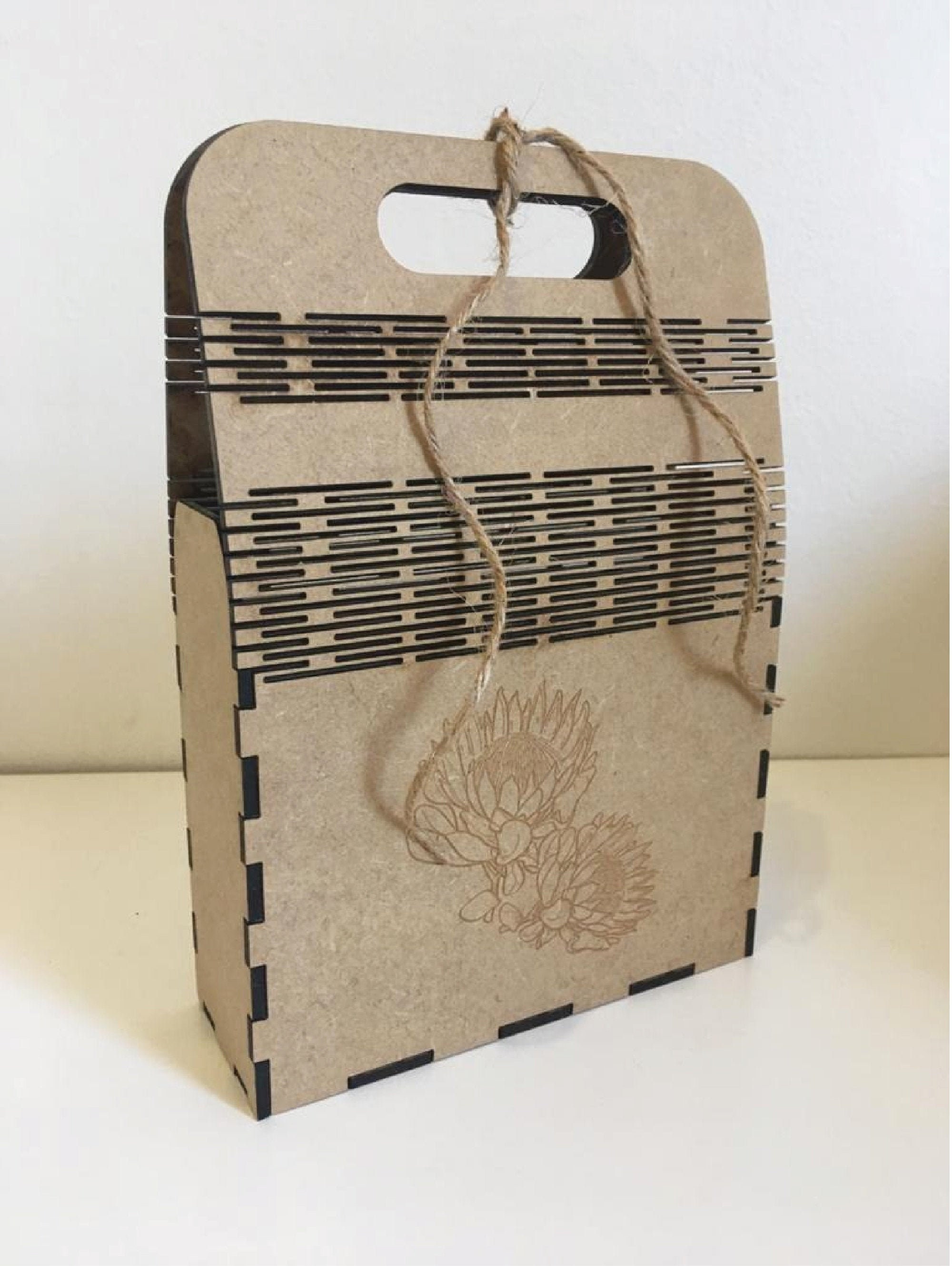 Laser cut fileGift bag hinge gift bag Glowforge Laser | Etsy