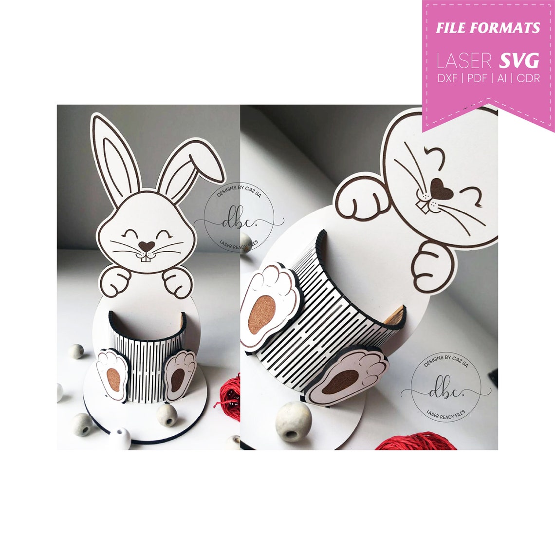 Laser Cut Easter Bunny Laser Template Glowforge Digital - Etsy