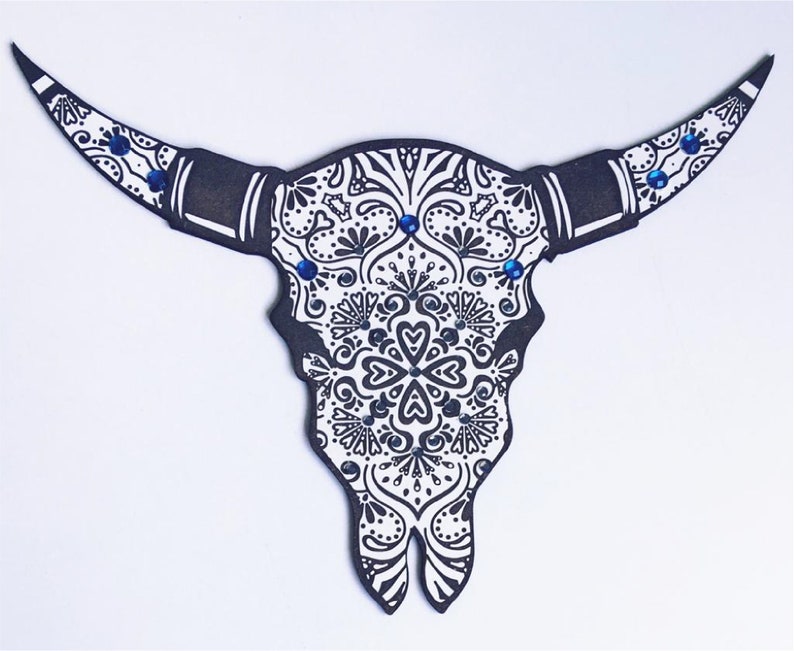 Bull Skull Skull Cut Out Laser Cut Template Laser Cut File | Etsy