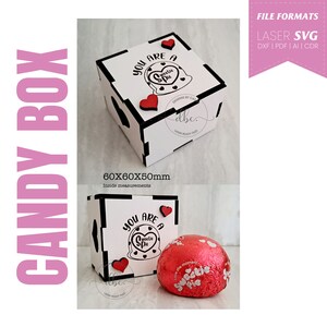 Sweetie Pie Valentine Candy Box, Laser Cut Files, Glowforge Ready Files ...