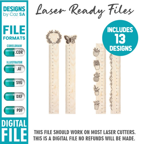 Laser Cut Wooden Rulers - Etsy