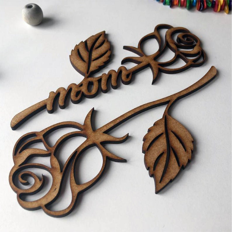 Laser Cut File Rose Mom Mothers Day Laser Cut Cut File Etsy