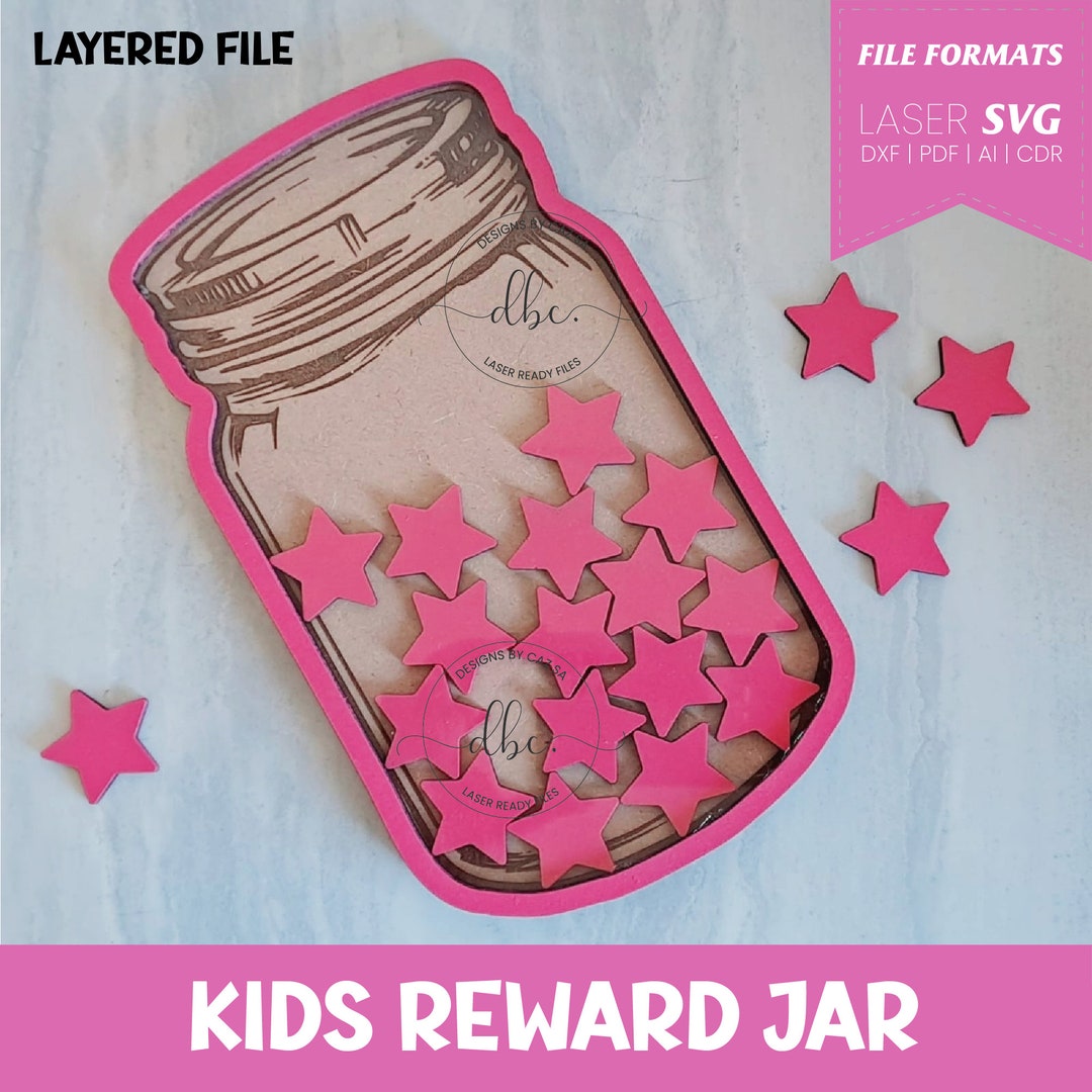 Kids Reward Jar, Laser Cut Files for Kids, SVG, Chore Charts - Etsy ...