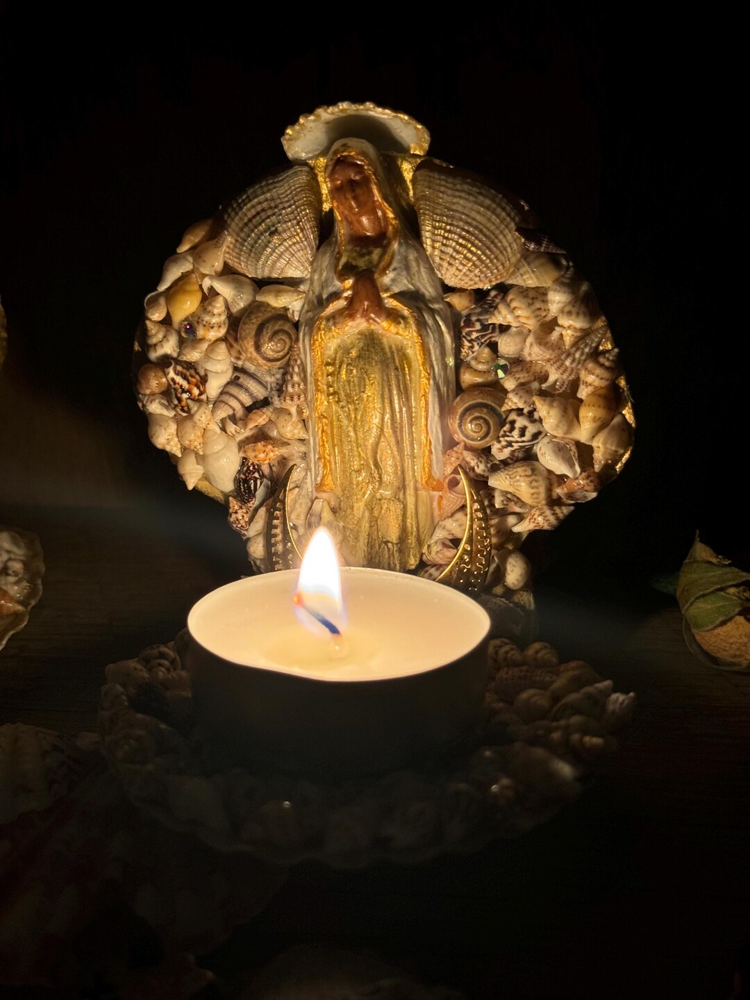 Our Lady of Angels/ Grotto Shell Shrine/ Altar Shrine/angel Shrine ...