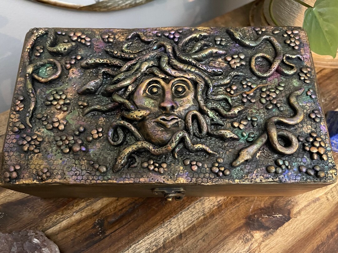Medusa Box/oracle Card Box/tarot Card Box/hand Made One of a Kind ...
