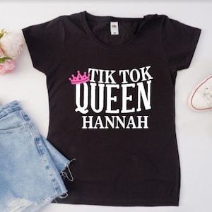 Personalised Tiktok T-shirt, Tik Tok T-shirt, Tik Tok Queen, Lockdown ...