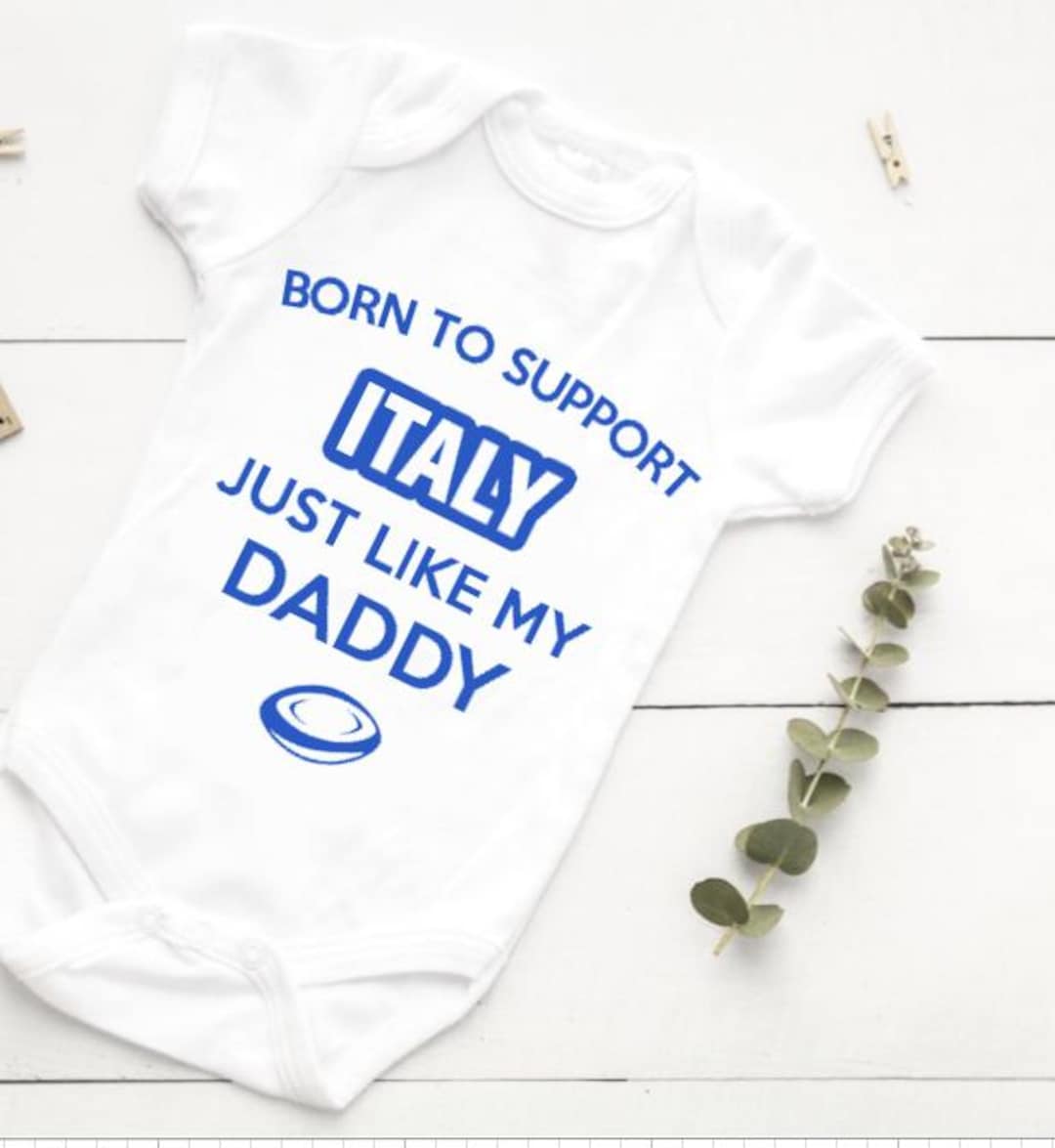 Personalised Italy Rugby Vest, Sport Baby Bodysuit, Team, Support ...