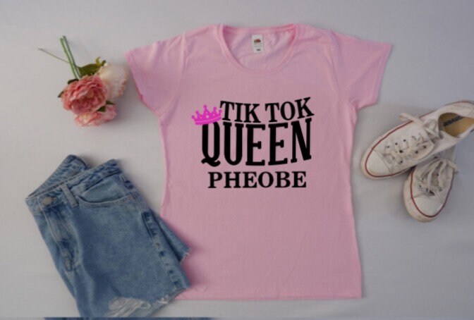 Personalised Tiktok T-shirt, Tik Tok T-shirt, Tik Tok Queen, Lockdown ...