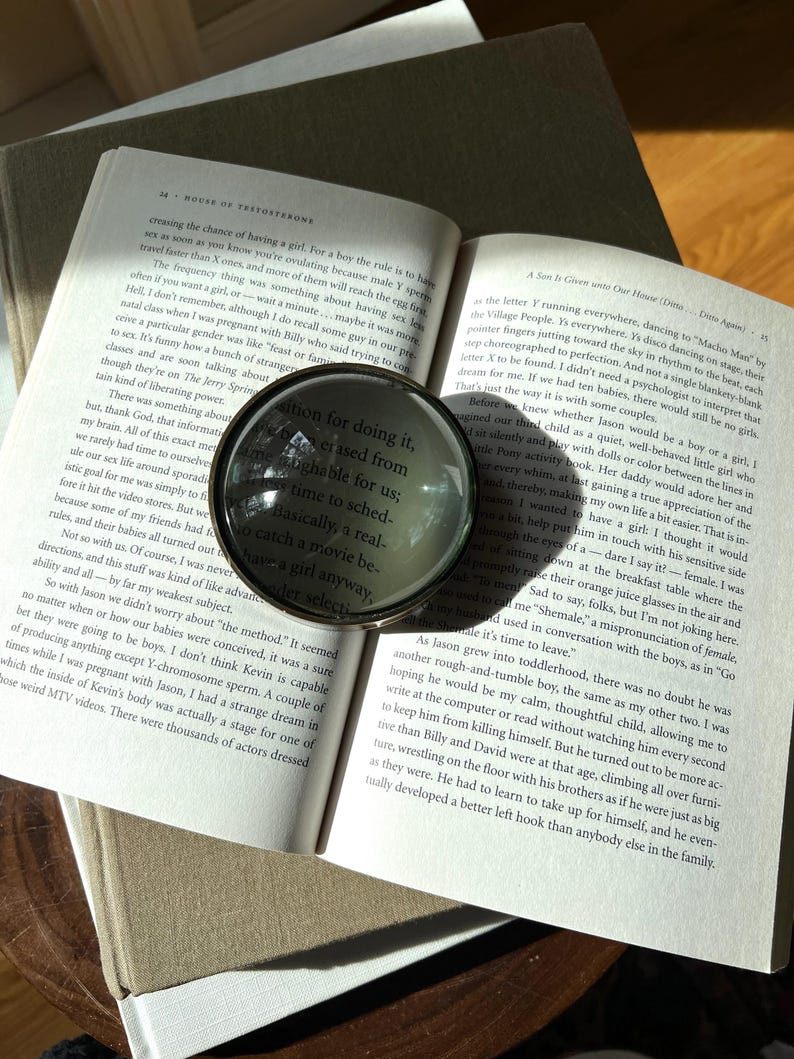 Brass & Glass Magnifying Paperweight - Etsy