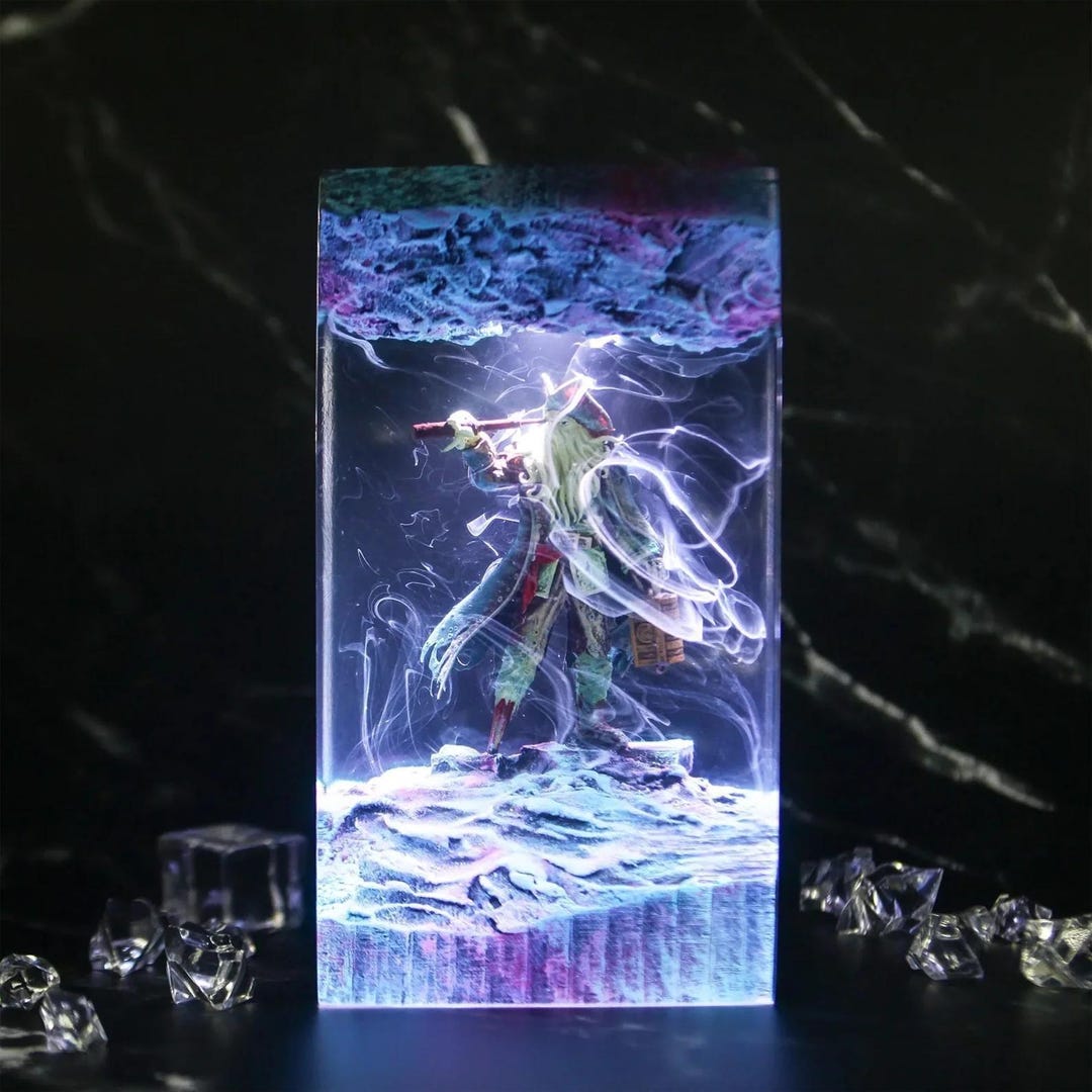 Davy Jones Pirates of the Caribbean Resin Lamp LED Diorama Lamp ...