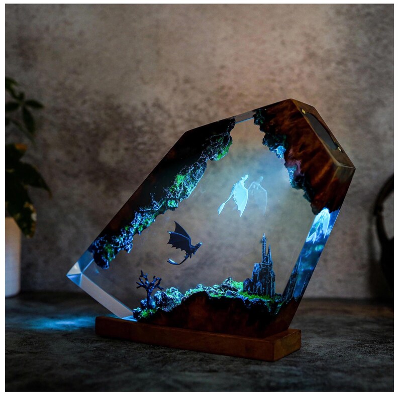Diorama HTTYD Epoxy Lamp, Tooth.less and Light Fu.ruy Epoxy Lamp ...