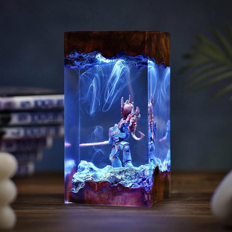 Captain Titus Warhammer 40K Resin Lamp Resin Night Light, Handmade ...