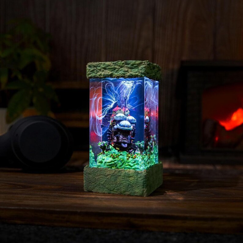 Howls Moving Castle Night Light, Studio Ghibli Anime Resin Art Lamp ...