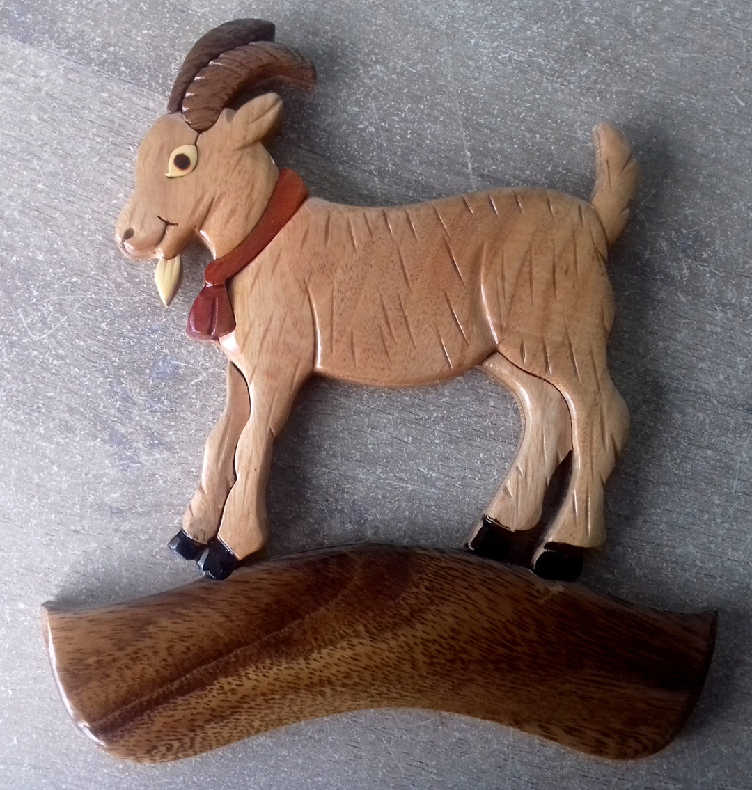 Wooden Goat Door Plaque, Customizable With Free Name - Etsy