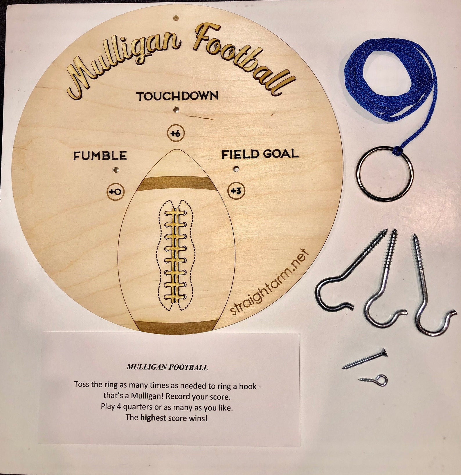 Mulligan Football Ring Toss Game - Etsy
