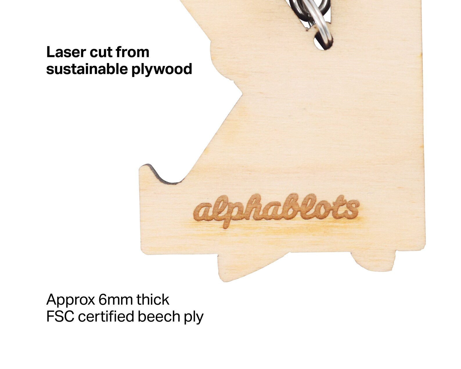 Letter N Keyring Made in UK Laser Cut Personalised - Etsy