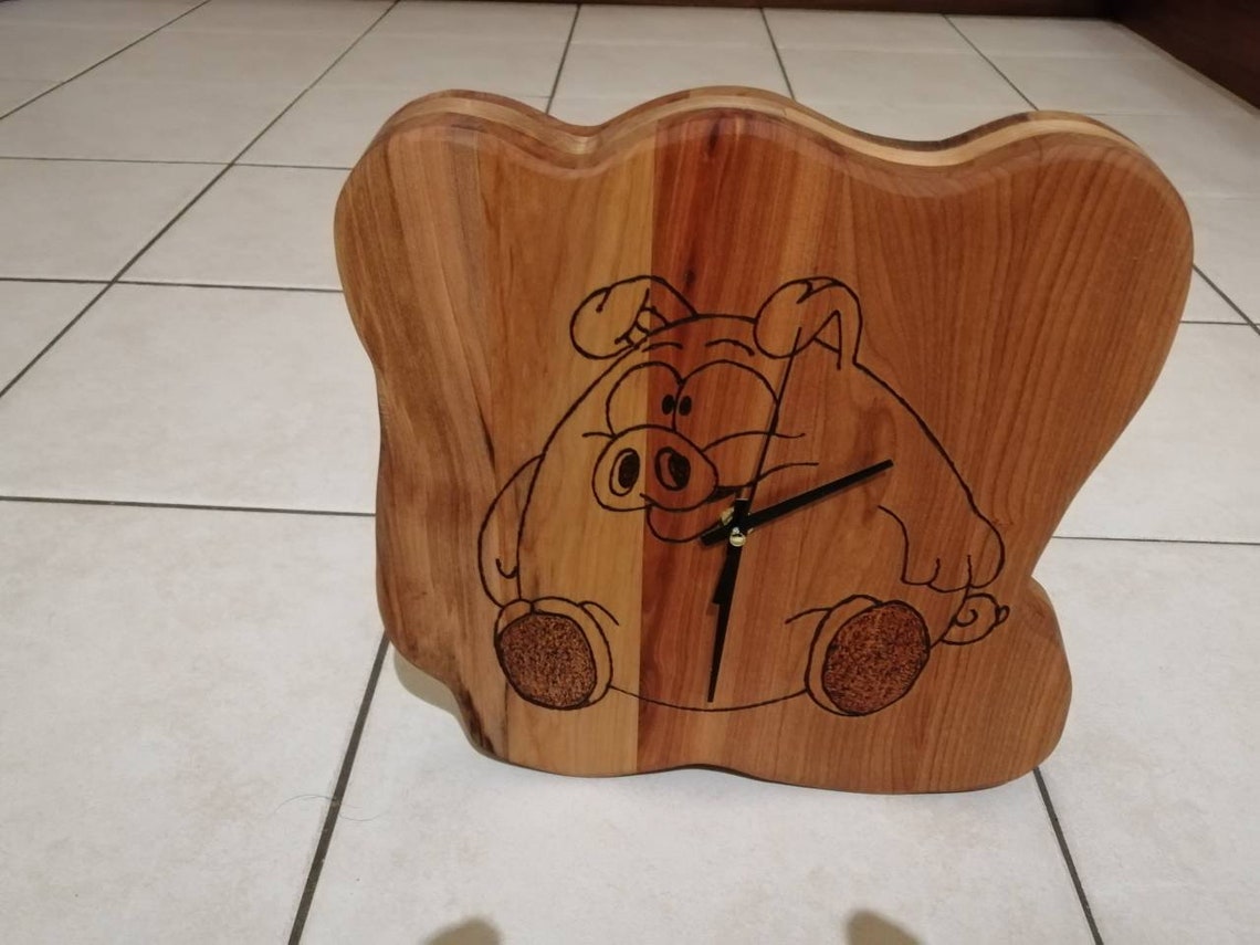 Solid Hard Wood Wall Clock Battery Powered and Almost Silent - Etsy