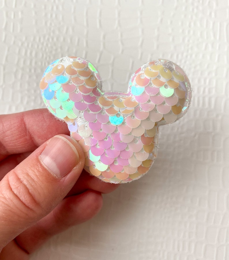 Mickey Mouse Hair Clips Sequin Mickey Clips Toddler Disney - Etsy