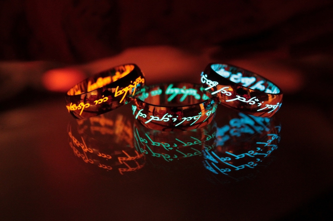 Elvish Ring Glow in the Dark / Gold/ Silver Friends Ring - Etsy