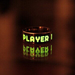 Player 1 & Player 2 Glow in the Dark Ring - Gamer Ring - Silver - Etsy
