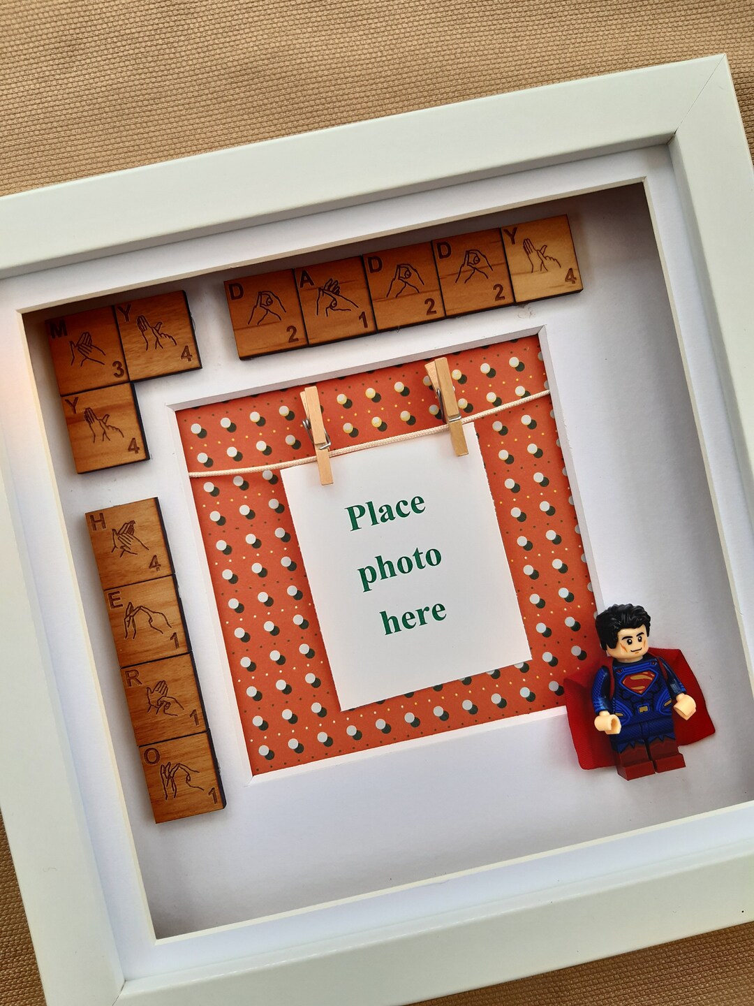 British Sign Language My Daddy My Hero Frame - Etsy