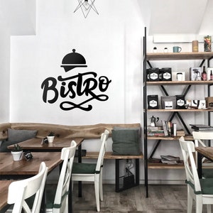 Bistro Food Wall Decal Restaurant Home Kitchen Decor Logo Emblem Sign ...