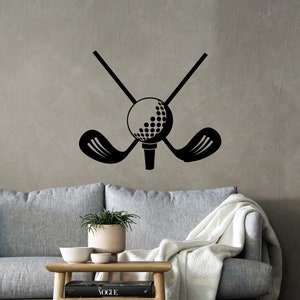 Golf Ball Large Wall Vinyl Emblem Sport Lover Gift Game Club Sign Wall ...
