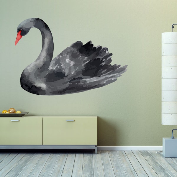 Swan Wall Sticker - Etsy