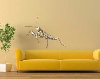 Praying Mantis Bug Stencil for Painting Kids Room Mural - Etsy