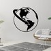Earth Planet World Map Globe Wall Sticker Vinyl Decal Mural - Etsy