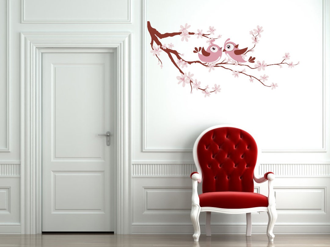 Birds Tree Branch Floral Car Wall Sticker Vinyl Decal Mural - Etsy
