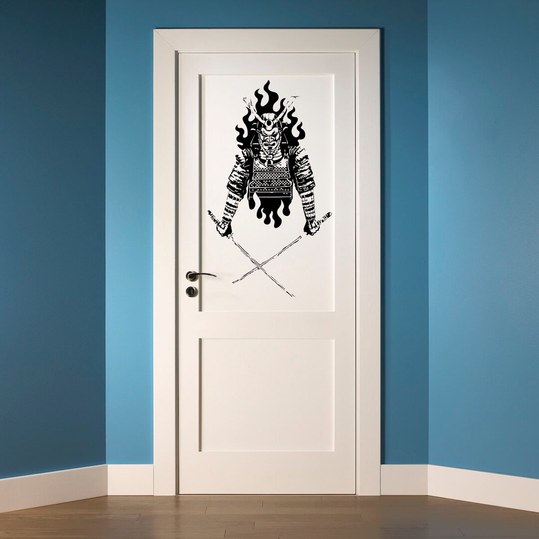 Samurai Japanese Warrior Tattoo Wall Sticker Car Vinyl Decal Mural Art ...