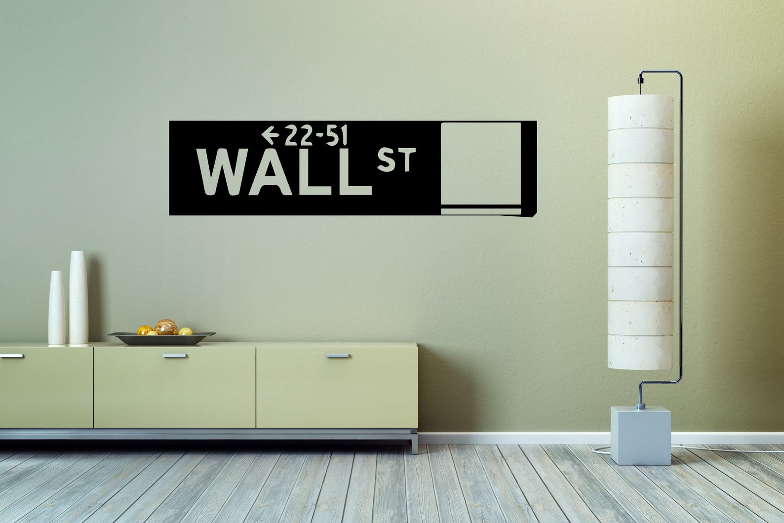 Wall Street Sign Wall Sticker Vinyl Decal Mural Art Decor - Etsy