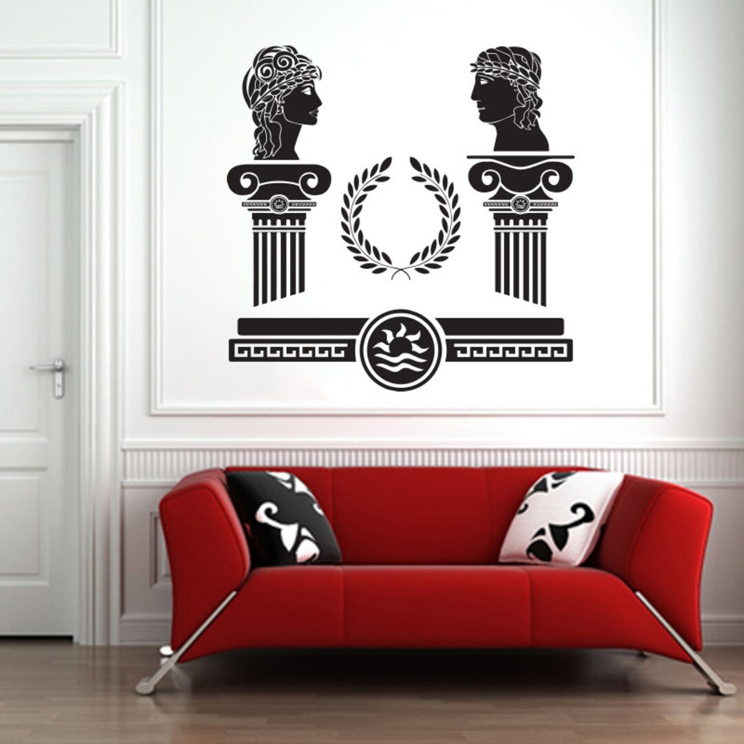 Columns Greek Mythology Wall Sticker Vinyl Decal Mural Art Decor LP7655 ...