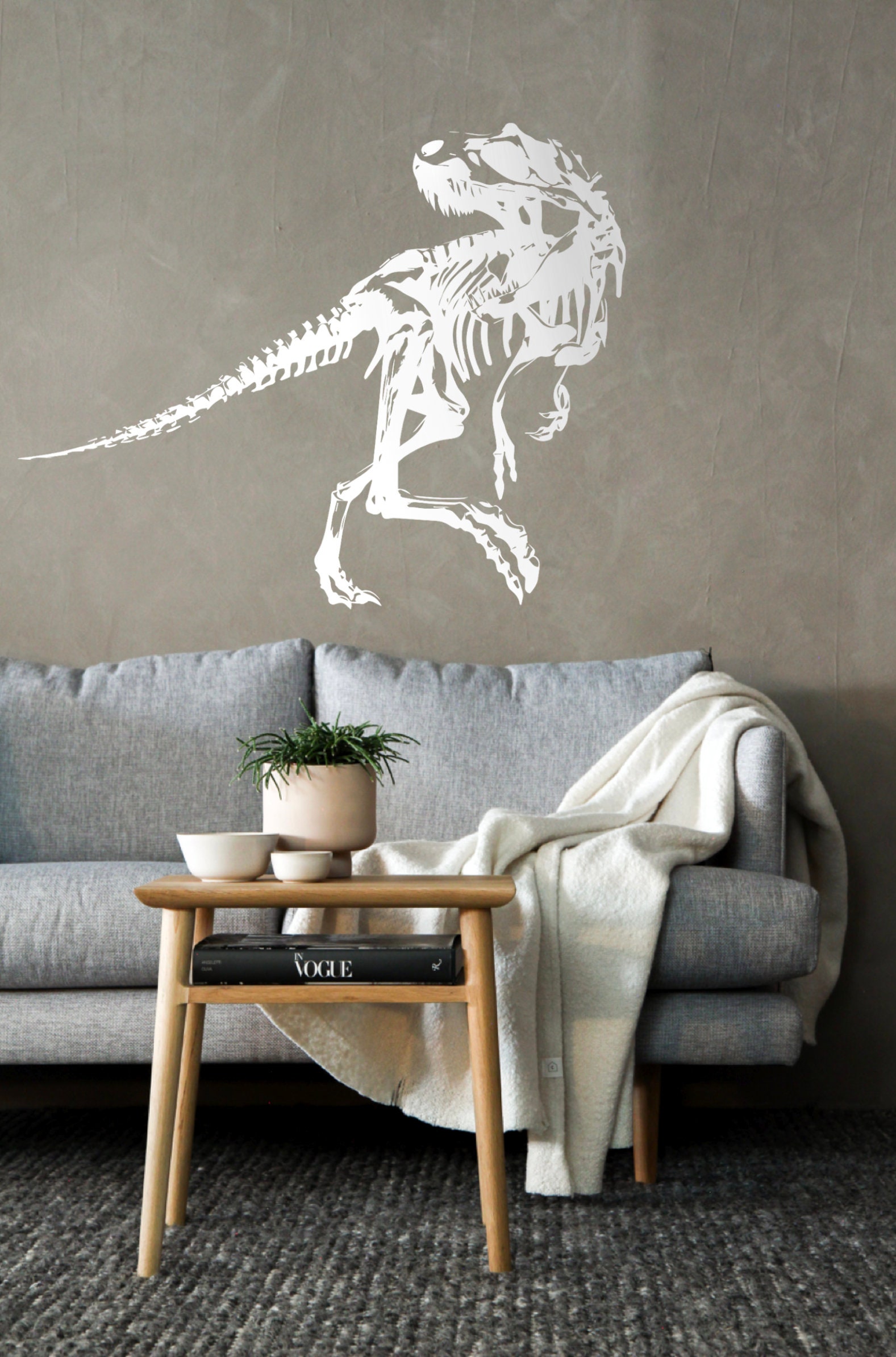 Dinosaur Skeleton Skull Dino T-rex Animal Large Wall | Etsy