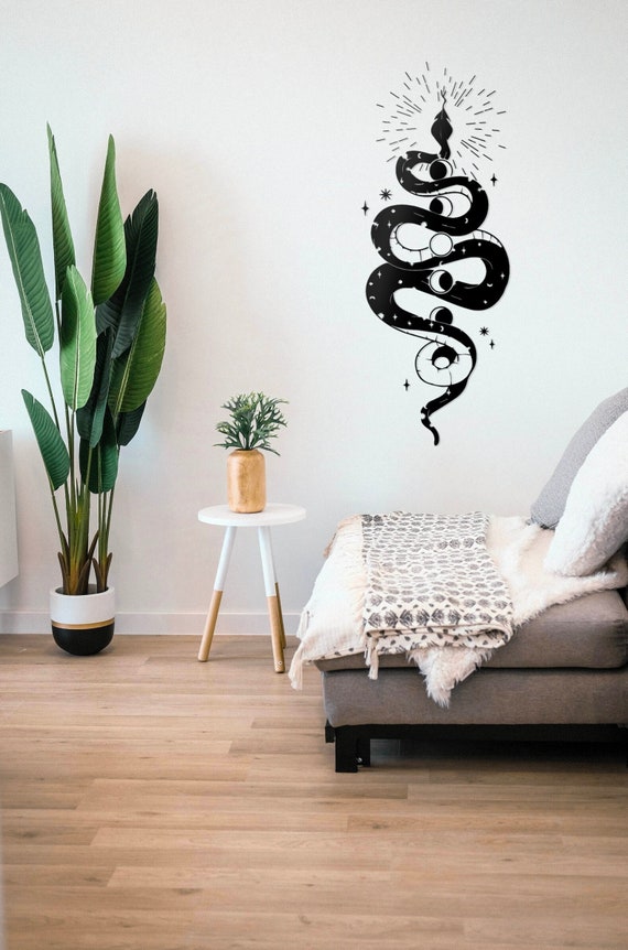 Snake Moon Phases Animal Wall Sticker Vinyl Car Decal Mural - Etsy