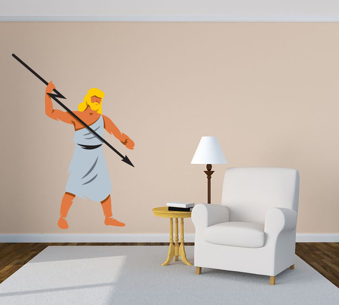 Zeus God Greek Mythology Car Wall Sticker Vinyl Decal Mural | Etsy