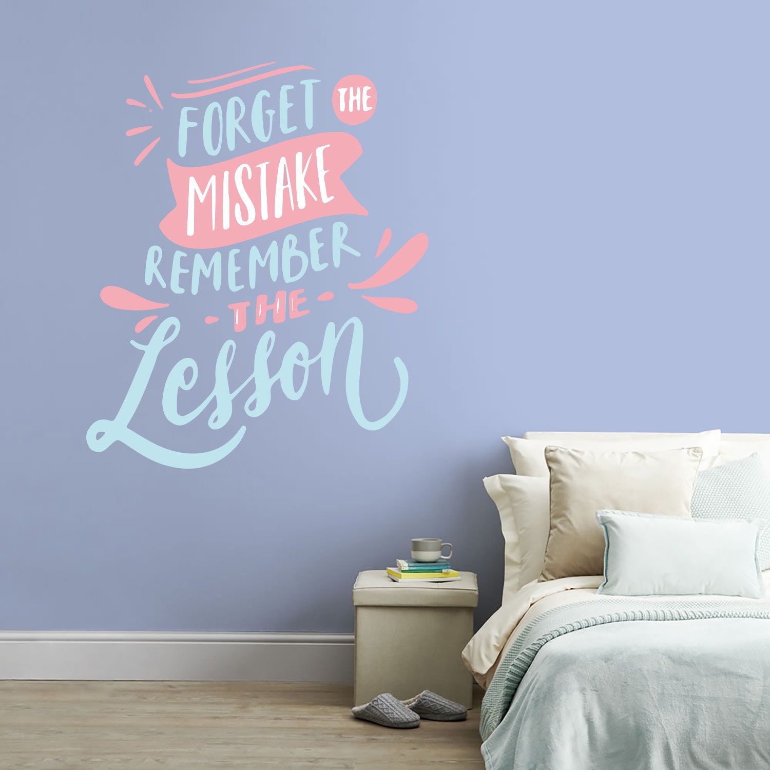 Forget the Mistake Remember the Lesson Quote Phrase Car Wall | Etsy