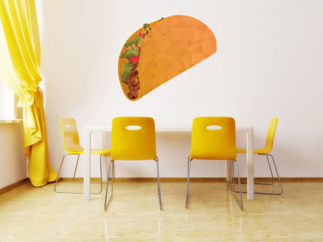 Big Taco Wall Decoration Mexican Food Removable Wall Logo Fast Food ...