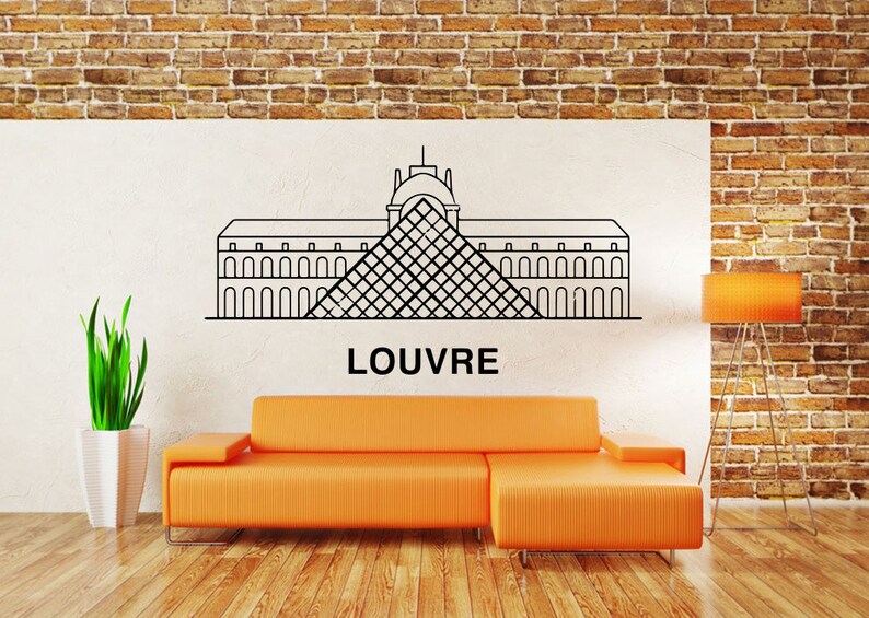 Louvre Paris France Showplace City Travel Wall Sticker Vinyl - Etsy